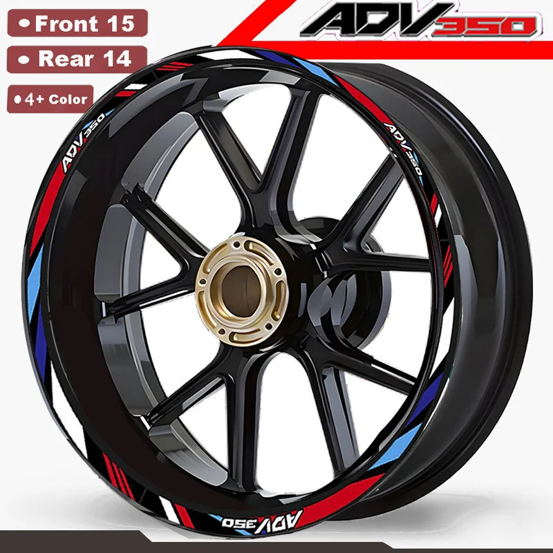 ADV350 Wheels Stickers Reflective Protector Rim Decals Motorcycle ...