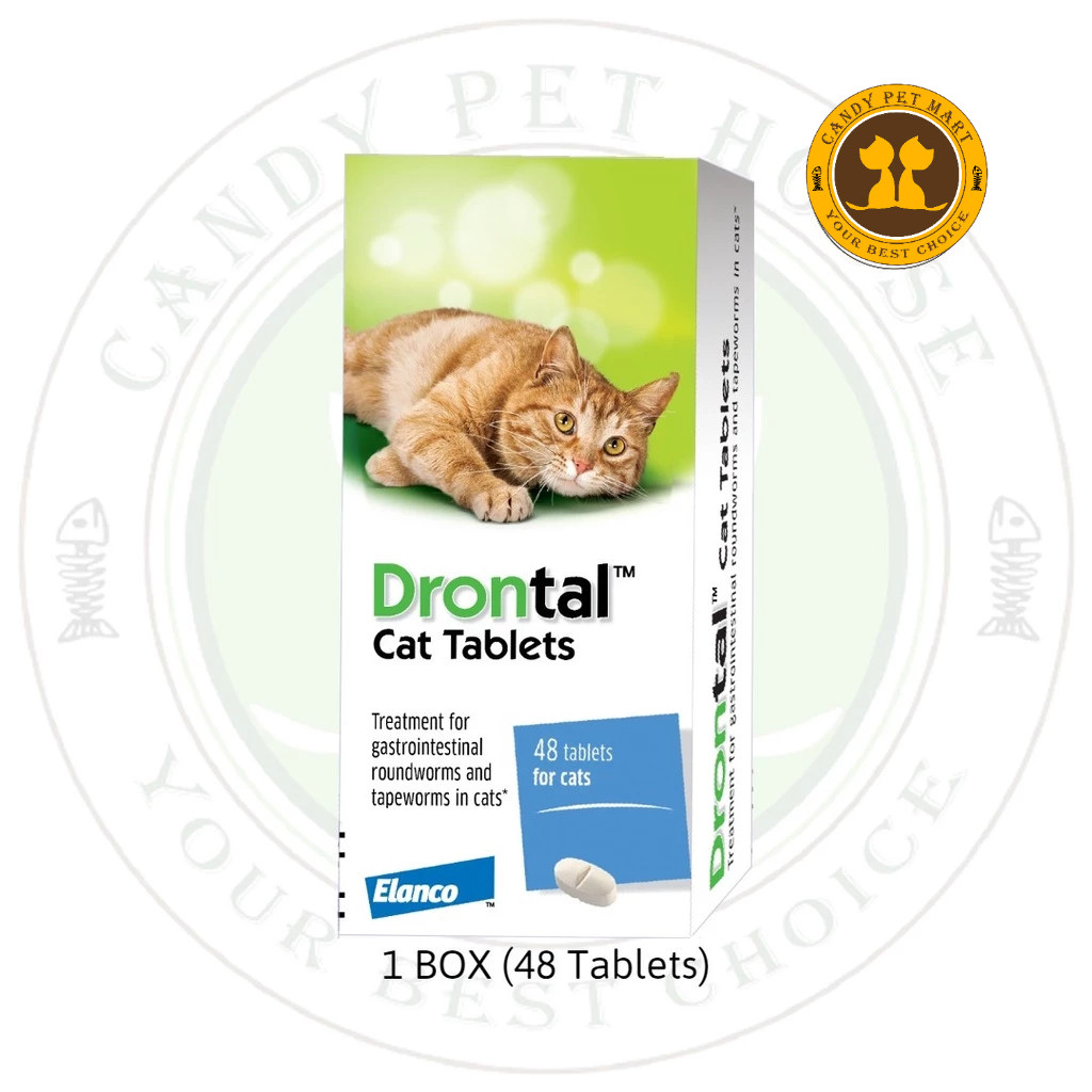 (ORIGINAL) Elanco (Bayer) Cat Deworm / Ubat Cacing Kucing - (48tabs / 1 ...