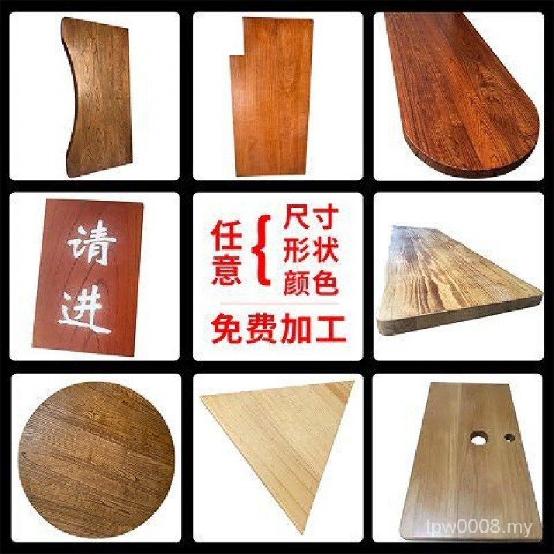 Meja papan kayu, papan kayu pepejal, kayu pinus yang disesuaikan, kayu ...