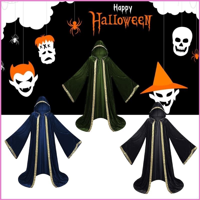 Royal Death Dress up Outfit Hoodied Death Cape Meidieval Cloak Costume ...