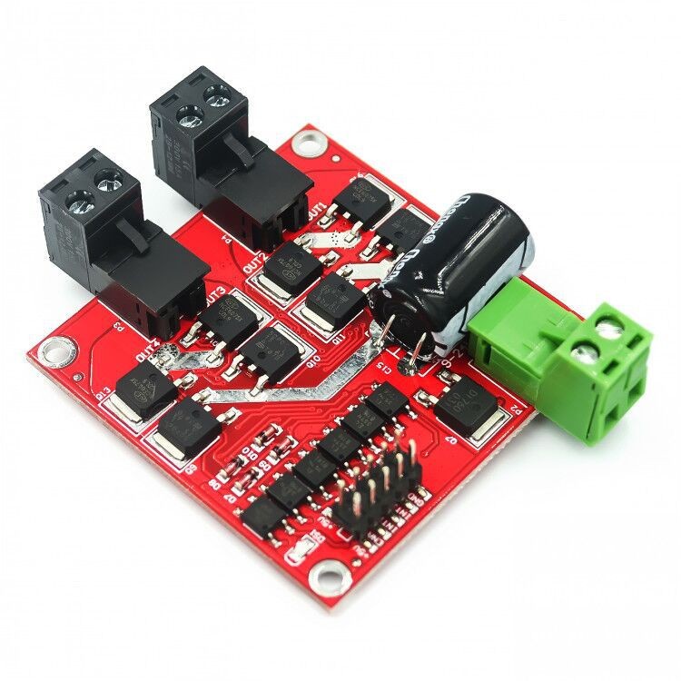 7A 160W dual DC motor drive module high-power forward and reverse PWM ...