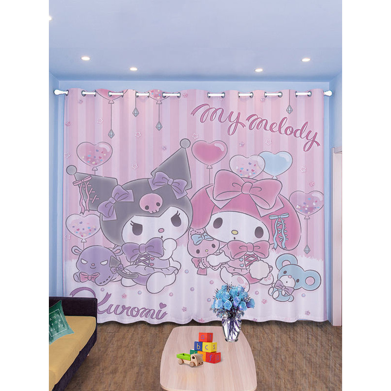 Cartoon Cartoon Kuromi Princess Style Customized Curtains Children's ...