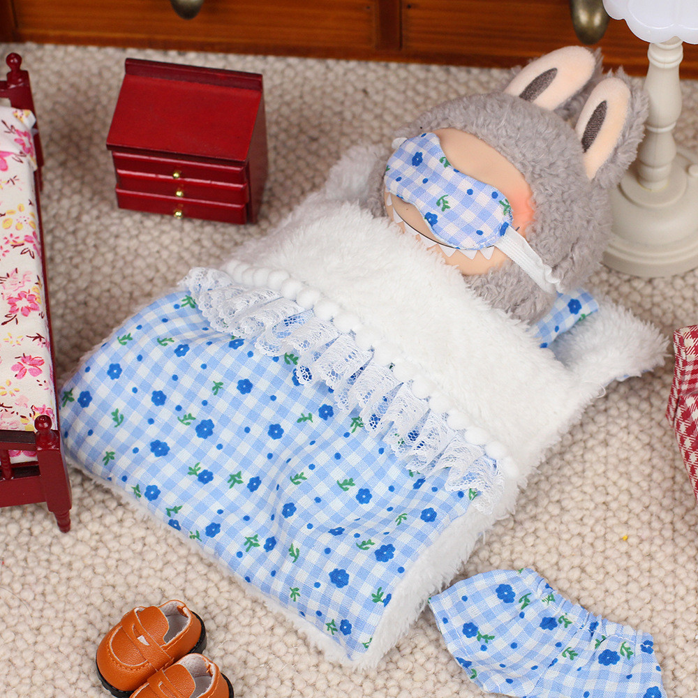 LABUBU POP MART V1/V2 17cmPlush Doll Doll Pendant Pajama Sheets Bedding ...