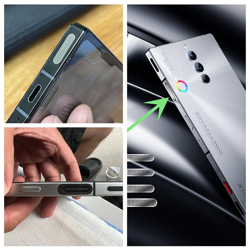 RedMagic 9SPro 9Pro 9Plus 8SPro 8Pro 8Plus 1-3Sets 9H Metal Earpiece Anti dust Sticker For Red ...