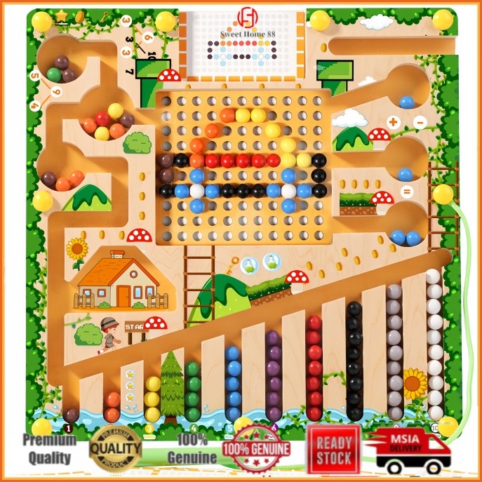 Magnetic Colour and Number Matching Maze/Montessori Sorting Game ...