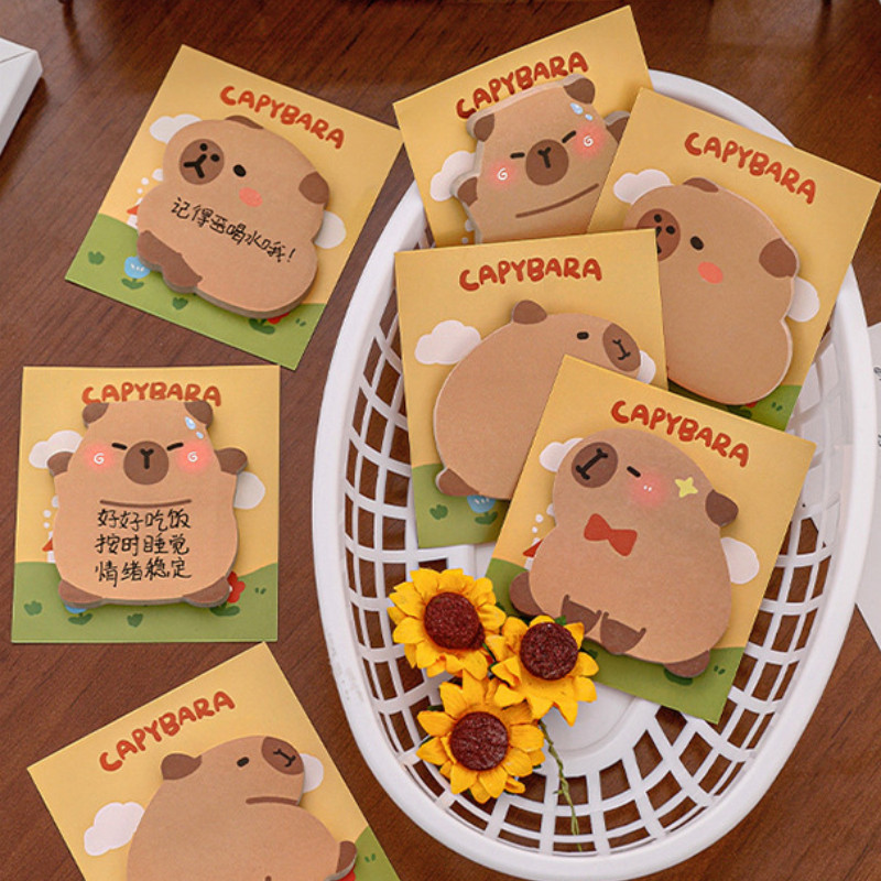 30sheets Cartoon Cute Capybara Themed Sticky Note Student Instagram ...