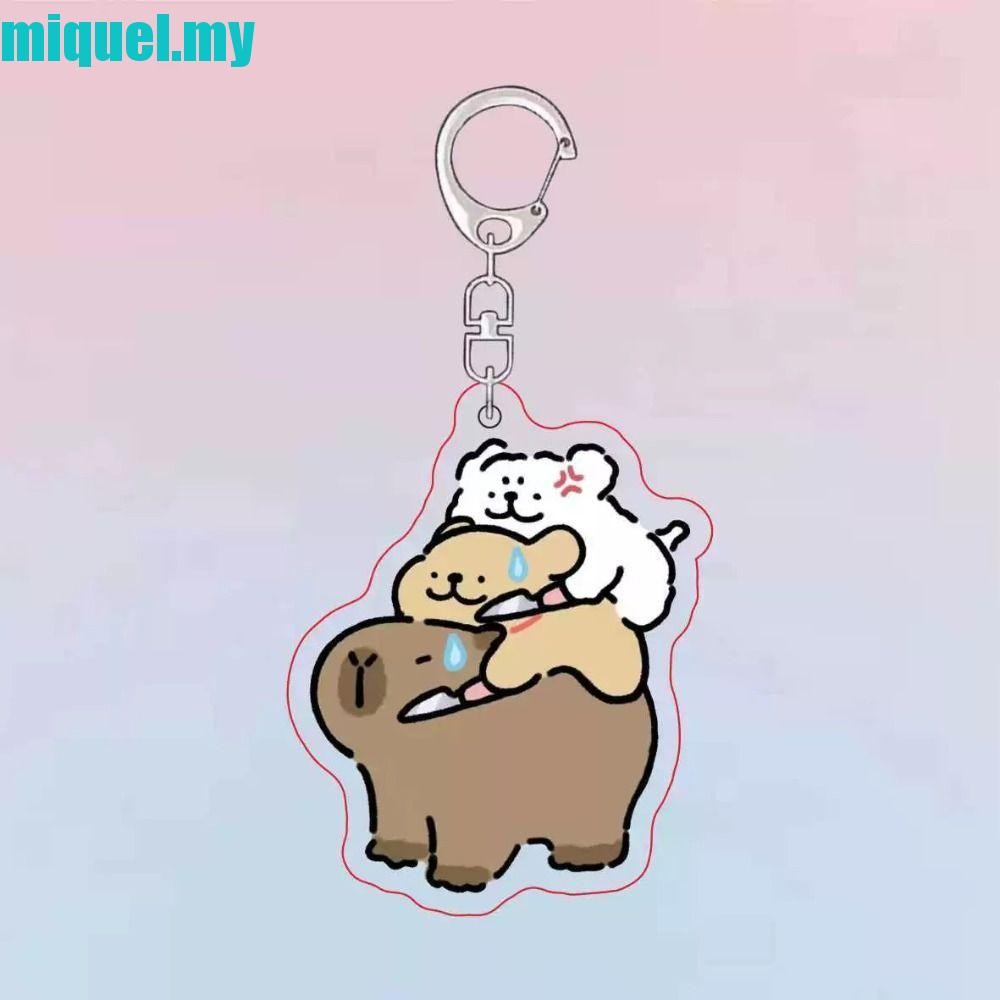 MIQUEL Capybara Keychain, Acrylic Puppy Capibara Bag Hanging, Cartoon ...