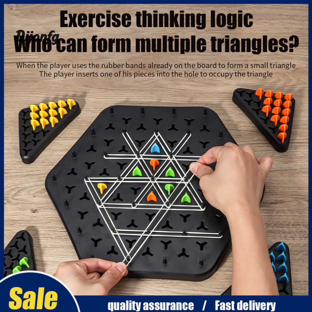 Dj Toddlers Board Game Triangle Pegboard Game Geometry Learning Board ...