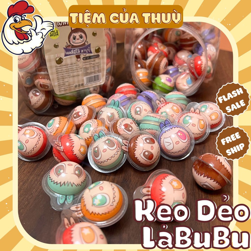 Labubu Gummy Candy with Filling(.), Gummy Candy with Fruit Syrup, Thuy ...