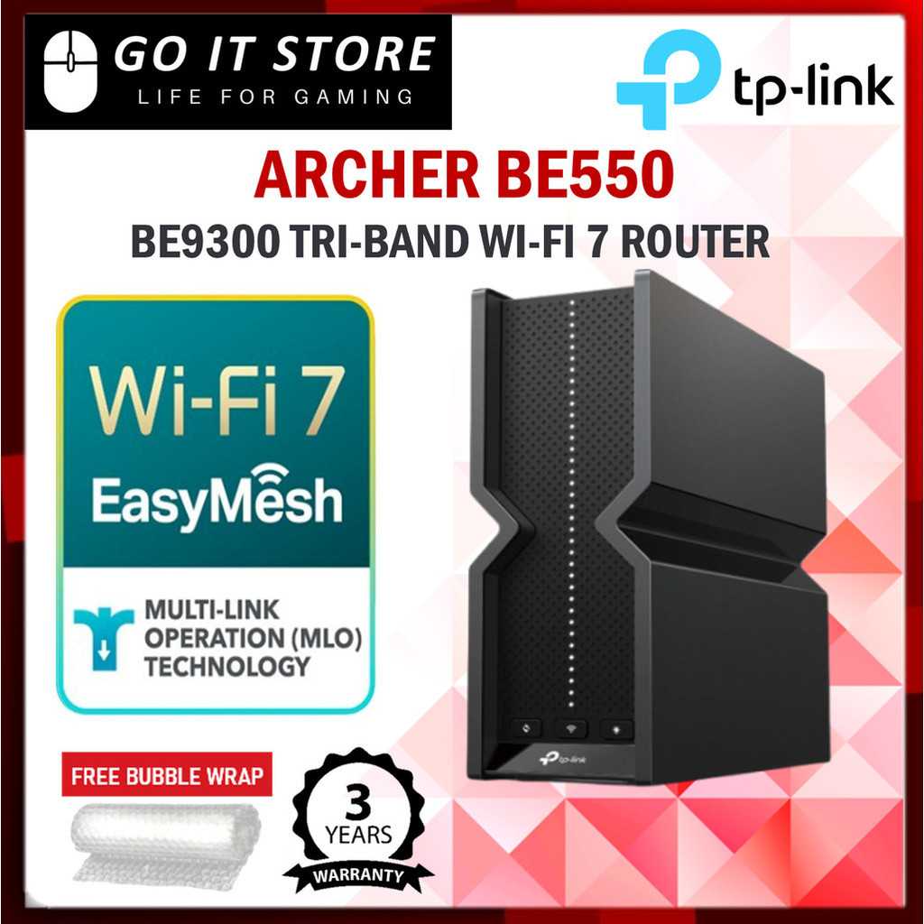 TP-LINK ARCHER BE550 BE9300 Tri-Band Wi-Fi 7 Router | Shopee Malaysia