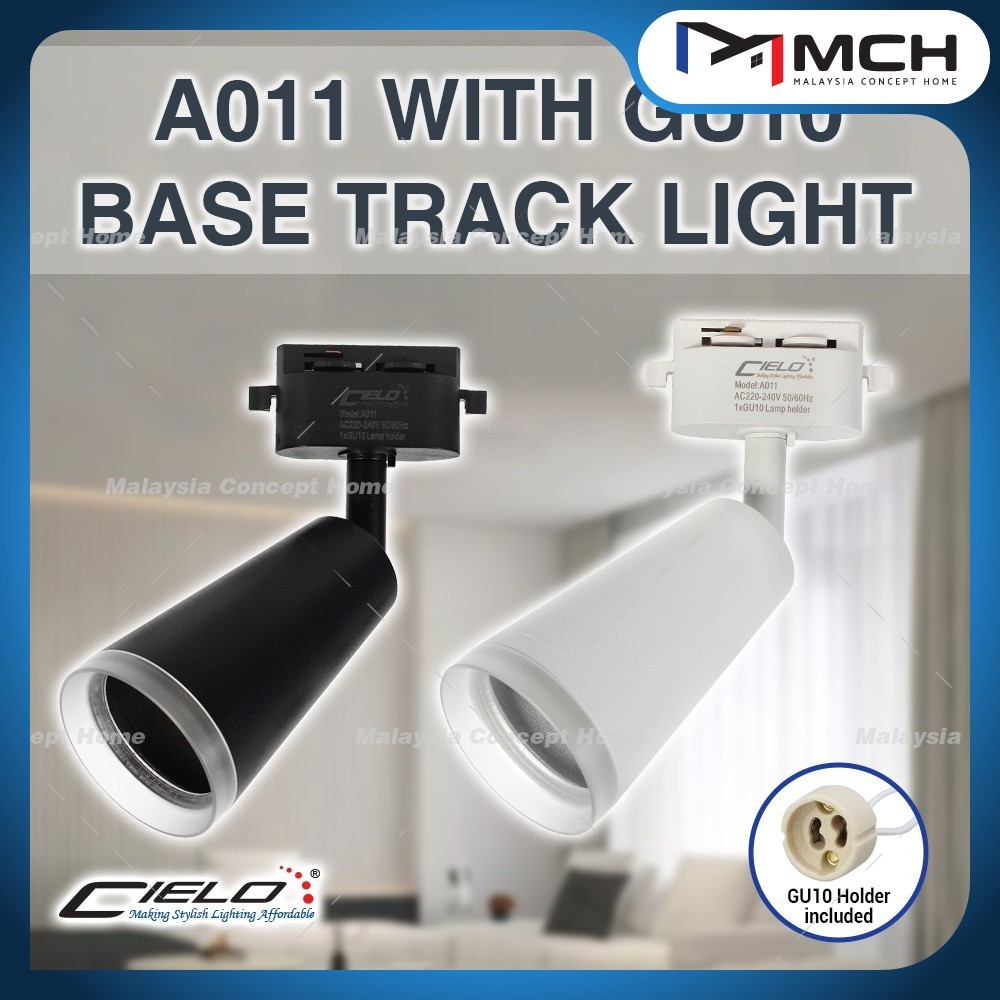 [ CIELO ] A011 GU10 Base Track Light Ceiling Spot Tracklight Casing ...