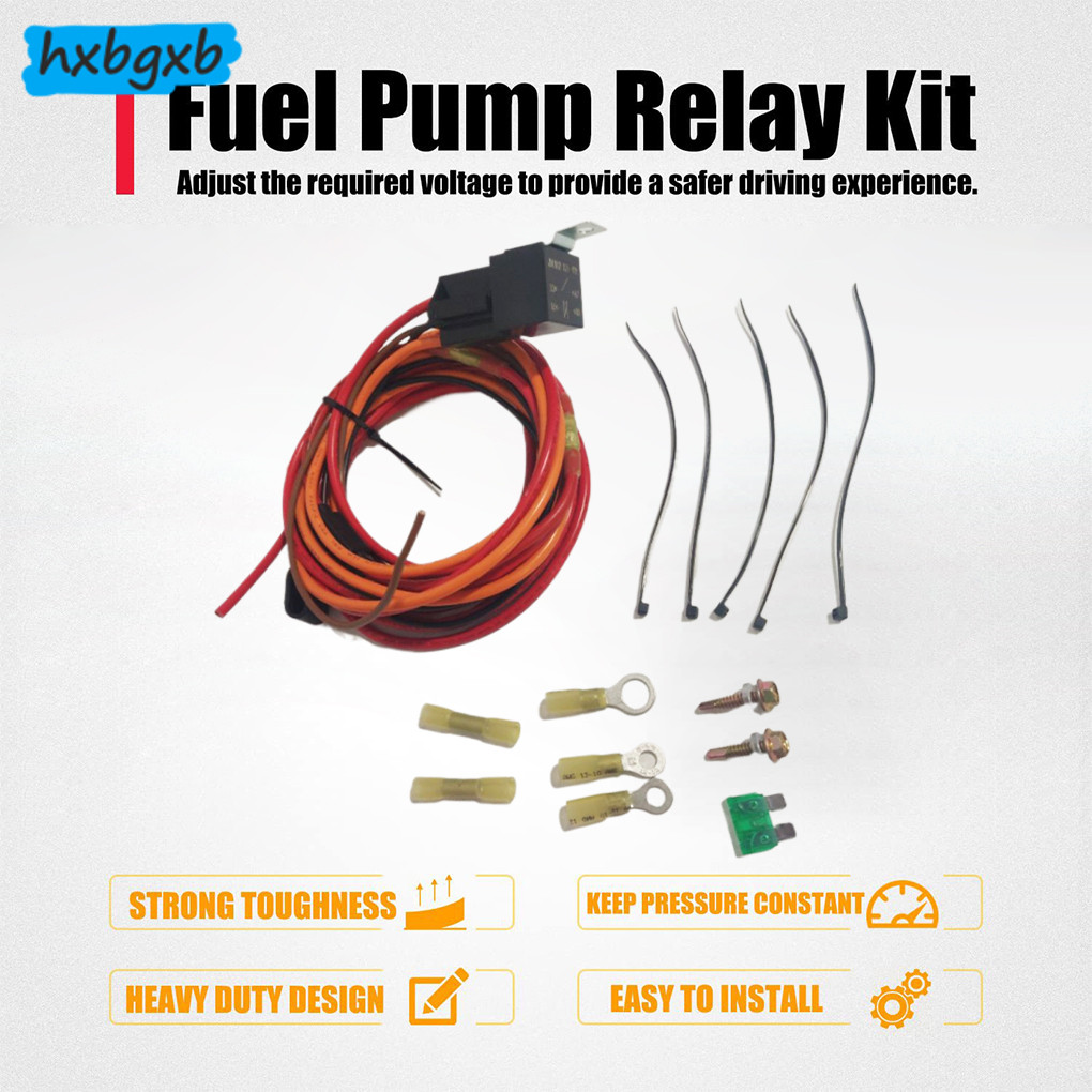 1/2/3 Universal Electric Fuel Pump Relay Kit Pump Harness Relay Car ...