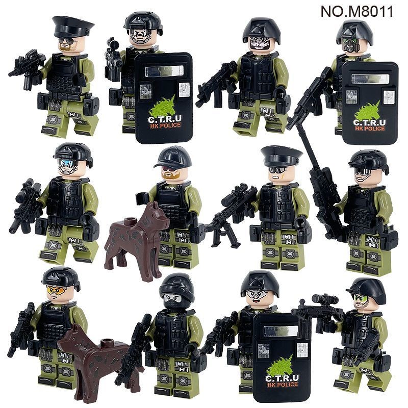 Compatible with Lego Minifigures Building Blocks Assembling Military ...