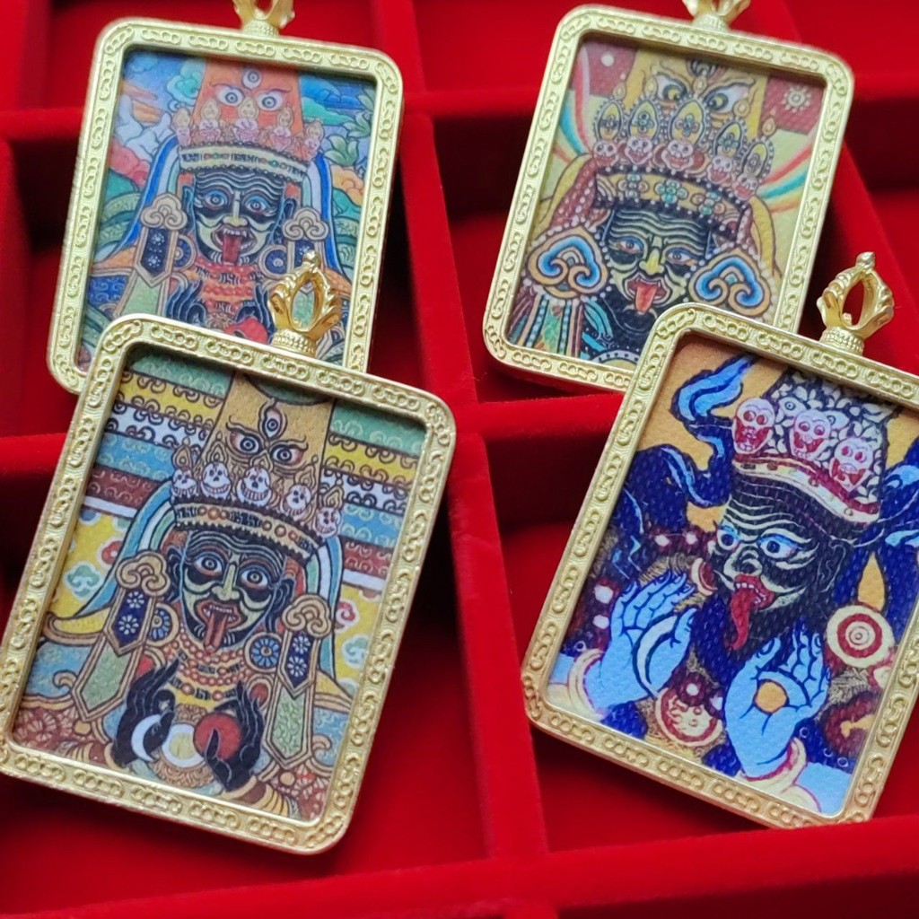 Tibetan Zakilam Female Wealth Ancient Style High-End Square Thangka ...