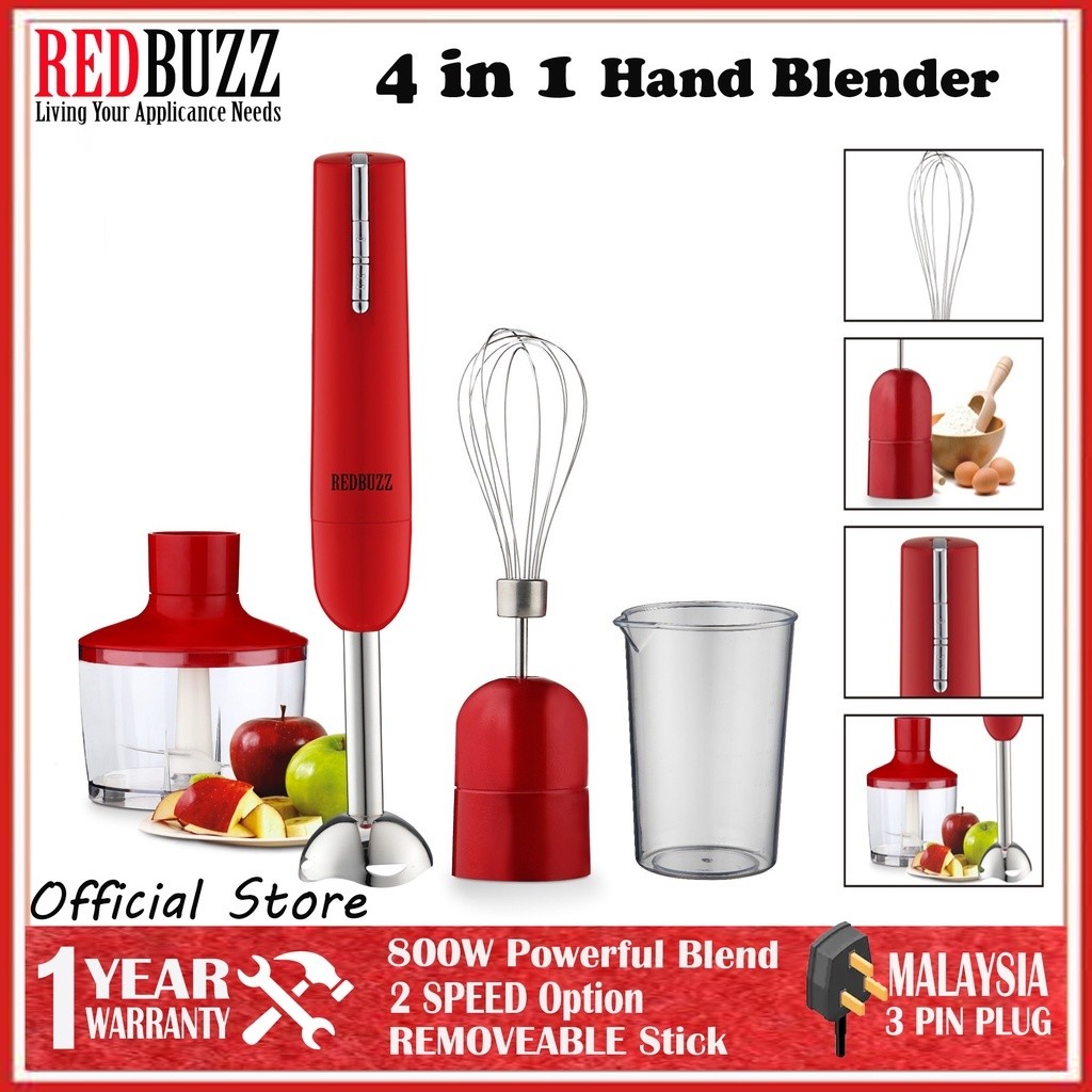 4 in 1 Multifunction Hand Blender 800W Powerful Hand Mixer Food ...