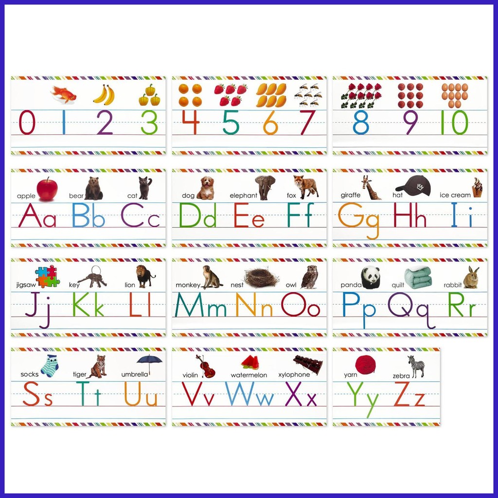 Classroom Alphabet Display Set Bulletin Board Set Number Alphabet ...