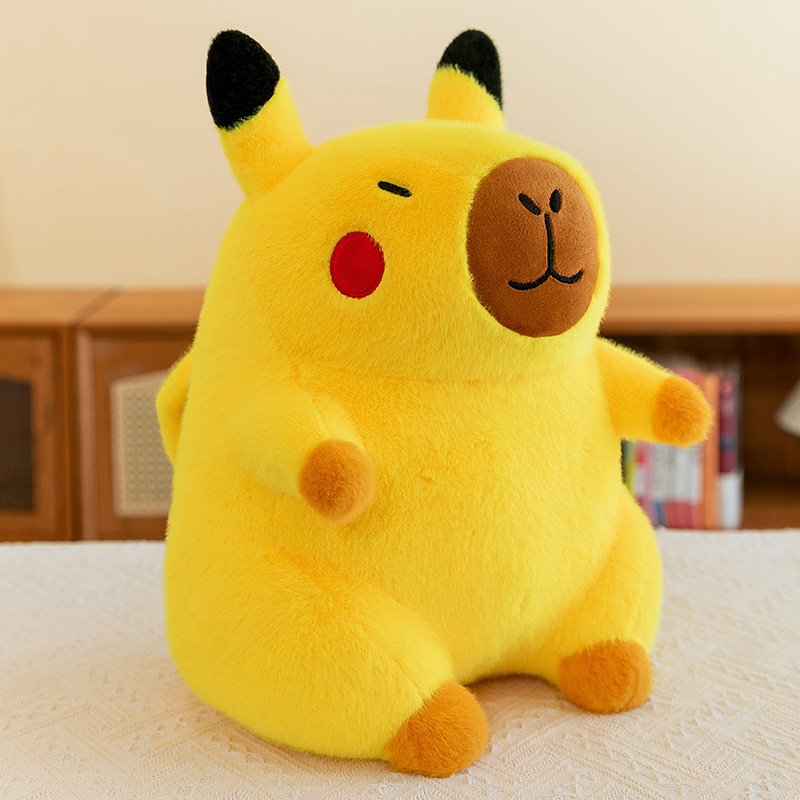 [Ready Stock] Cute Pikachu Capybara Doll Kapibara Plush Toy Ugly ...