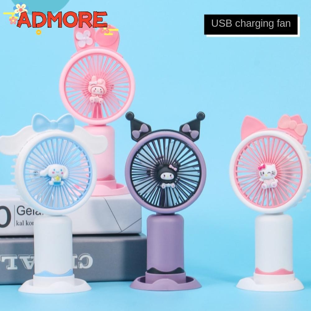 ADMORE Mini Portable Fan, Sanrio Handheld USB Charging Fan, Cute ...
