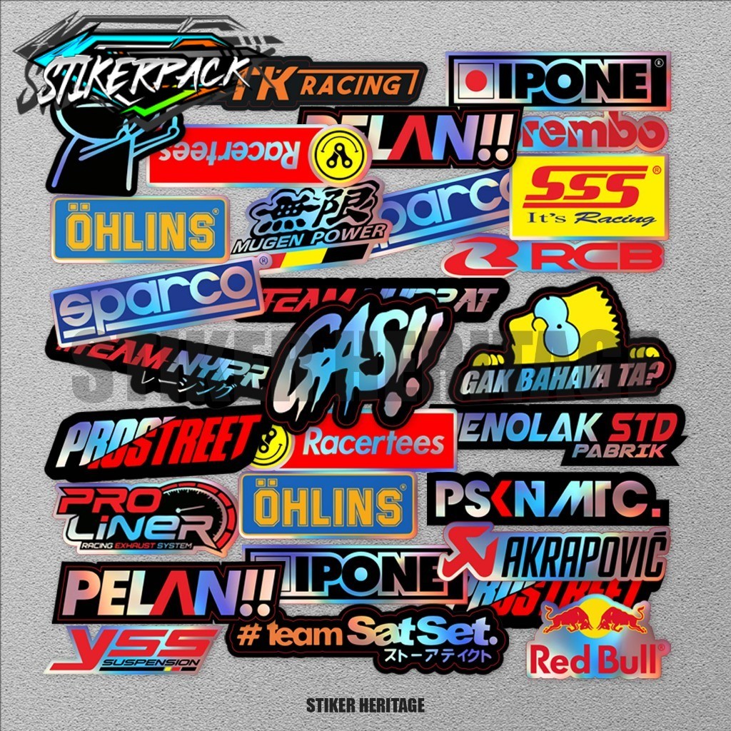 Hologram RACING STICKER STICKER | Motorbike sticker | Helmet STICKER ...