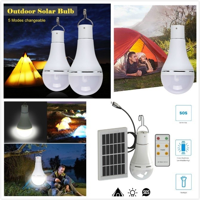 15W USB boleh dicas semula khemah lampu kem mudah alih 5-mod lampu ...