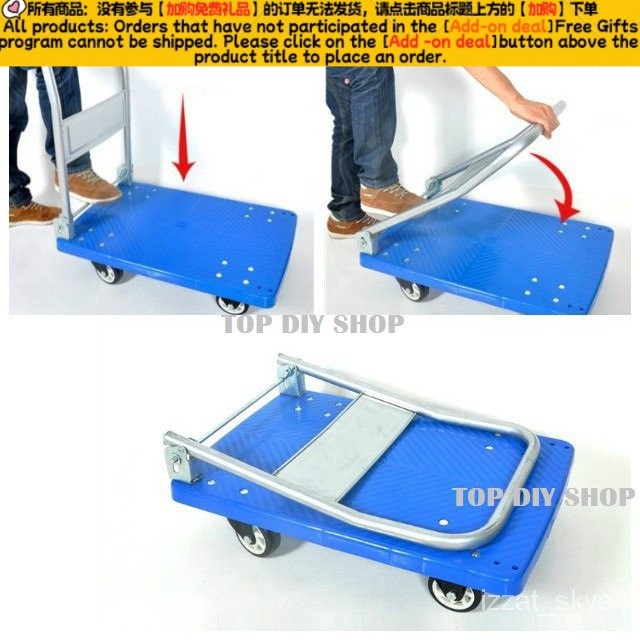 Get gifts/QMPortable trolley 150kg/300kg hand truck iron PVC foldable ...