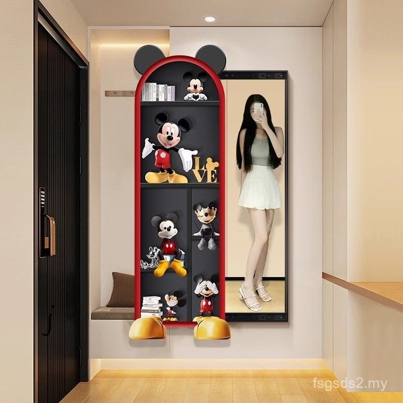 Lukisan Hiasan Pintu Masuk Mickey Gaya Krim Cermin Tolak Tarik Bilik ...