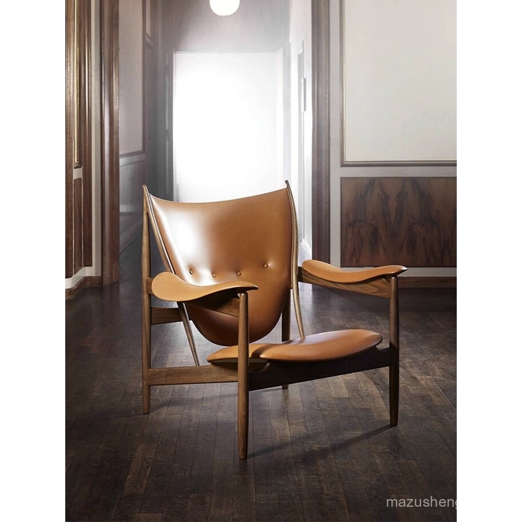 Italian Master Chief Chair Solid Wood Genuine Leather Chair Single ...