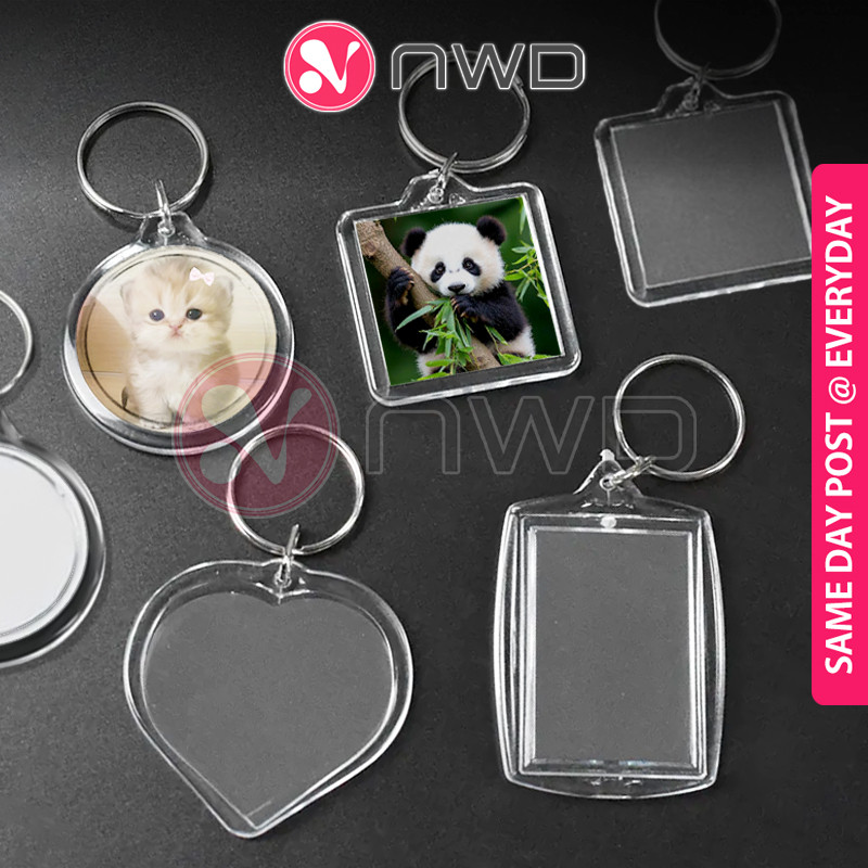 𝗠𝗘𝗠𝗢𝗥𝗜 𝗝𝗘𝗥𝗡𝗜𝗛 》 Acrylic Photo Frame Keychain DIY Clear Key Ring ...