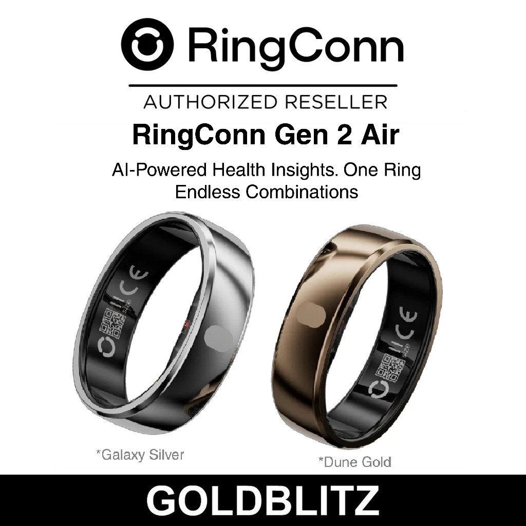 RingConn Gen 2 Air AI Smart Ring Fitness Health Tracker IP68 Waterproof ...