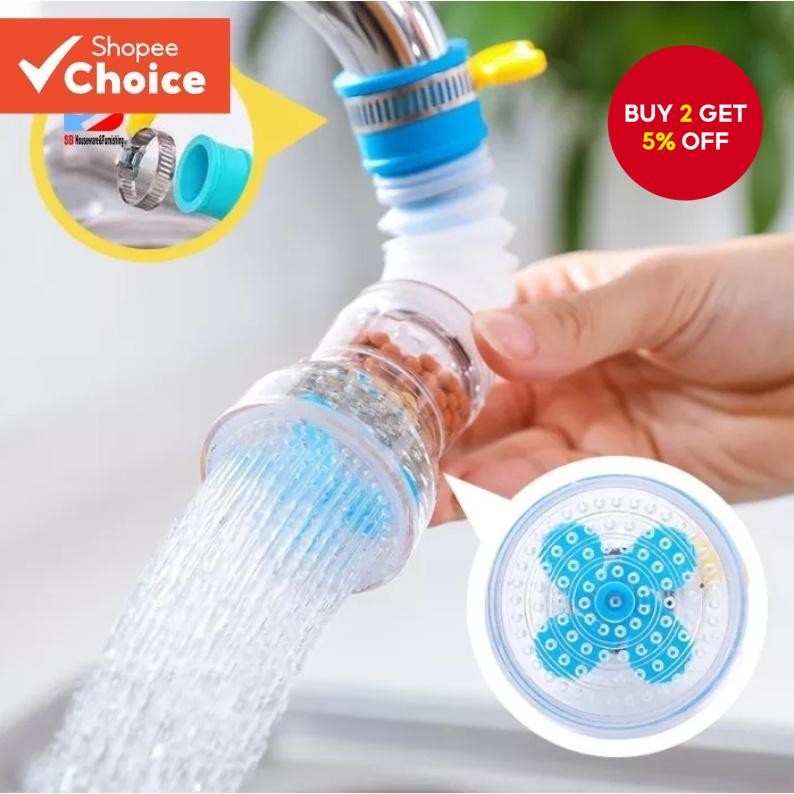 Faucet Filter Splash-proof Shower Tap Water Filter Kitchen Water ...