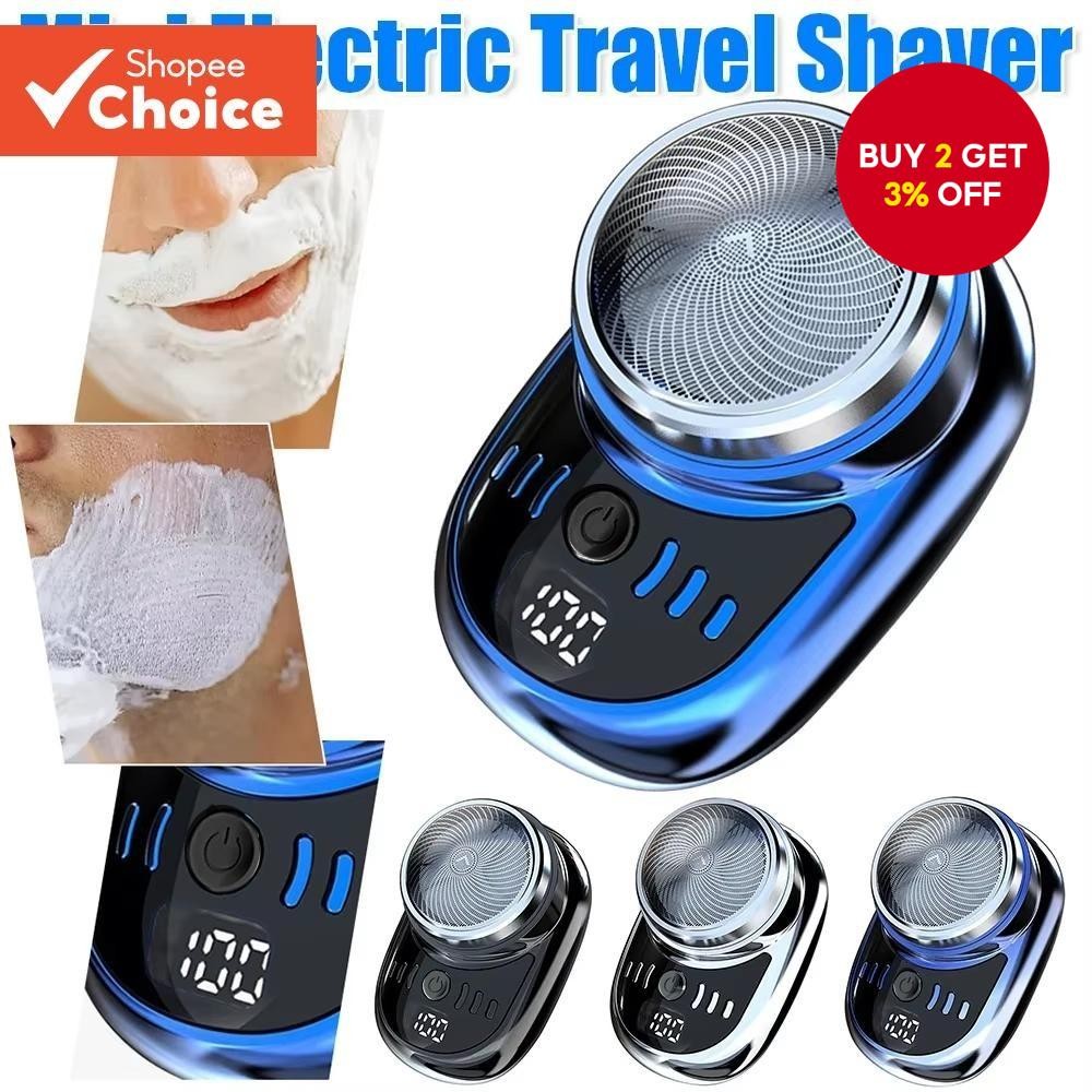 Mini Mens Shaver Portable Digital Power Display Razor Waterproof ...