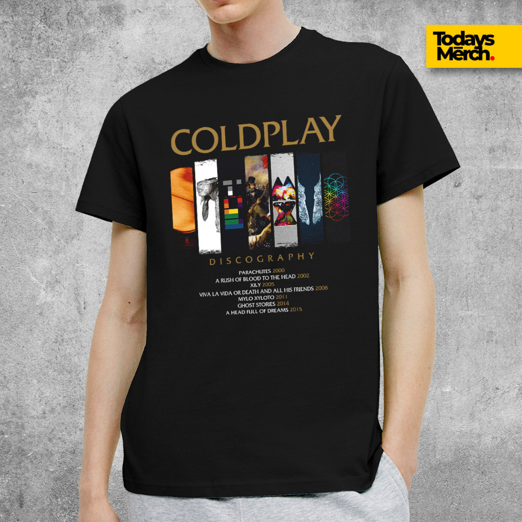Todays Merch / Britpop Band T-Shirt / Coldplay Discography | Shopee ...
