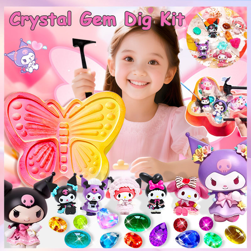 Children Archaeology Model Blind Box Toy Crystal Gem Archaeology Dig ...