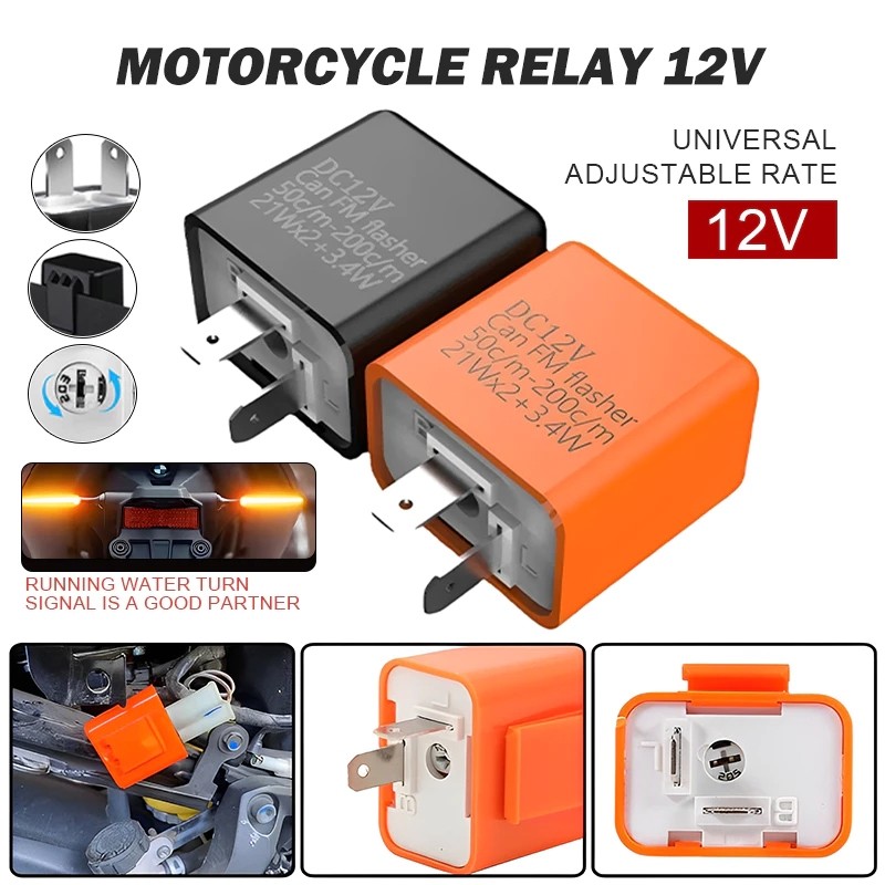 MOTUS 12v 2 Pin Flasher Relay Double Signal Relay Universal Led Signal ...