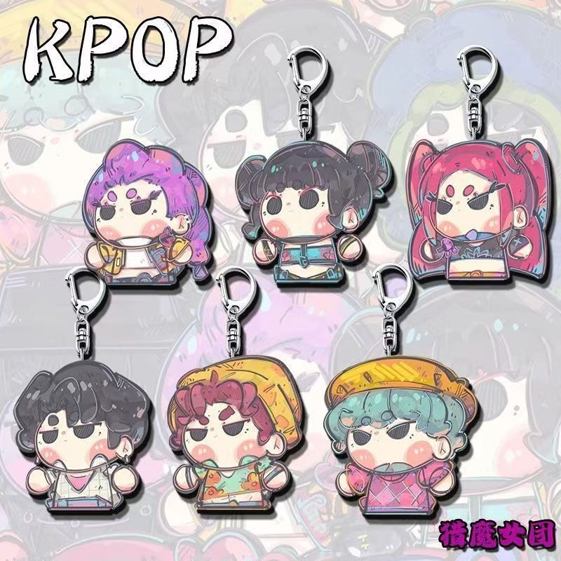 K-Pop Huntrix Keychain Kpop Demon Hunters Anime Animation Characters ...