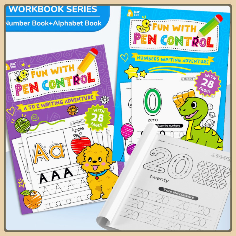 Preschool Tracing Book –Alphabet A–Z & Numbers 0–20 – Develops Fine ...