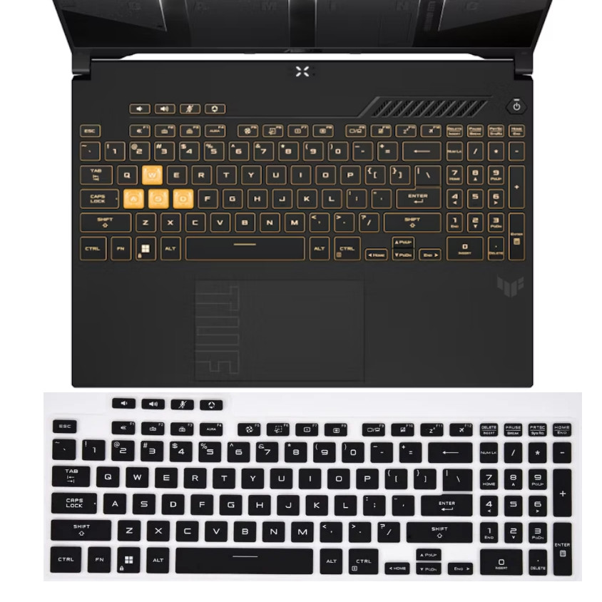 Silicone laptop Keyboard Cover Skin for ASUS TUF Gaming F16 2024 FX607 ...