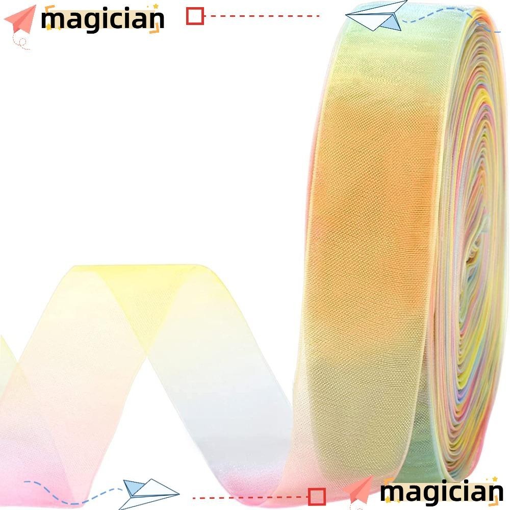 MAGIC Rainbow Ribbon 100yard Light Rainbow Colourful Band Iridescent ...