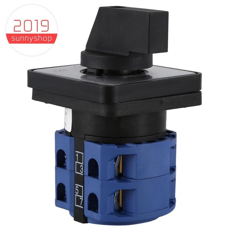 AC660V 25A 2-Pole 3-Position Momentary Plastic Rotary Changeover Switch ...