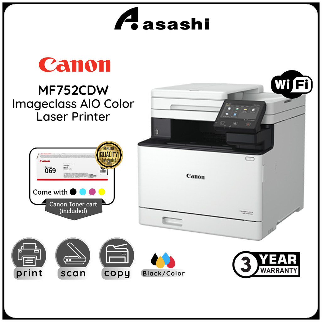 Canon MF752CDW Imageclass AIO Color Laser Printer (Duplex Print,Scan ...