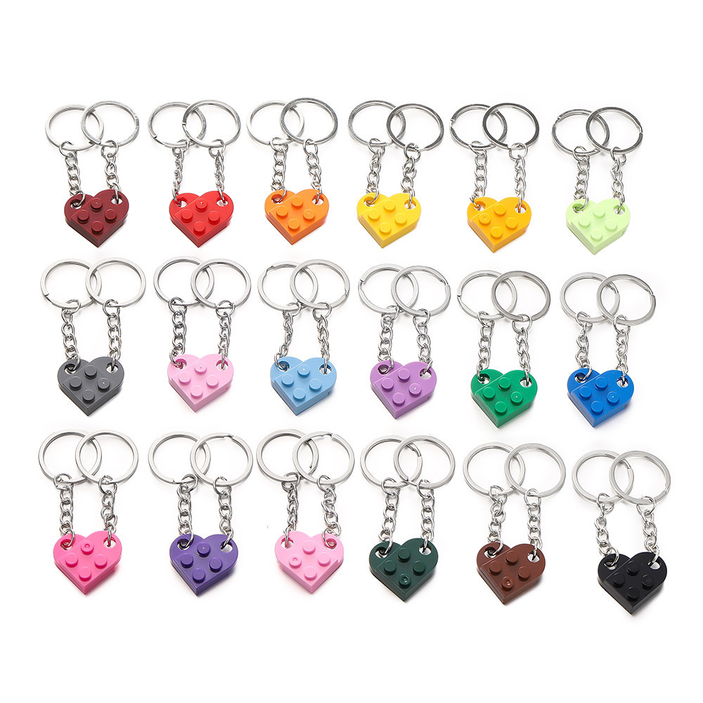 St. kunkka 1Pcs Resin Keychain 2 in 1 Love Building Block Keychain for ...