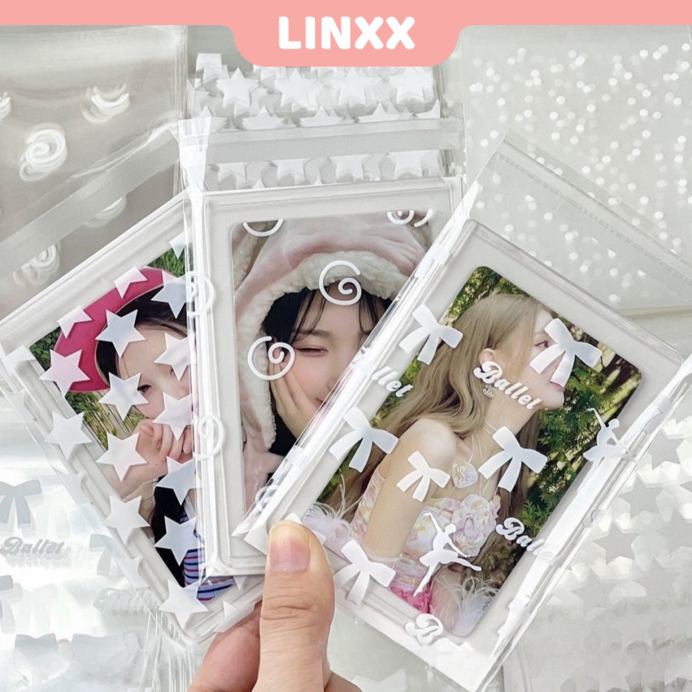 LINXX 50 Pcs Transparent Idol Photo Card Lomo Cards Storage Bag Star ...