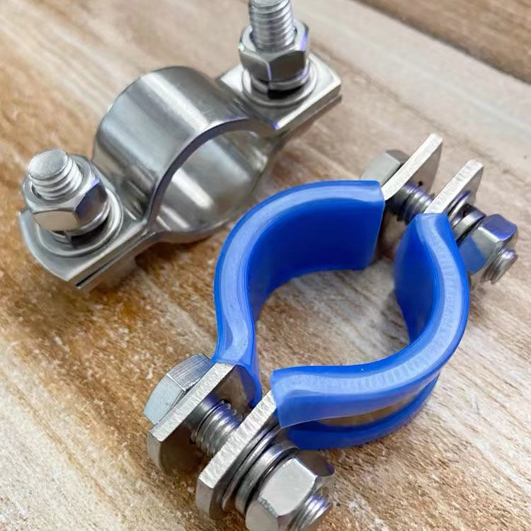 304 Hoop Stainless Steel Thickened Handleless 6 Flat Pipe Clamp Throat ...