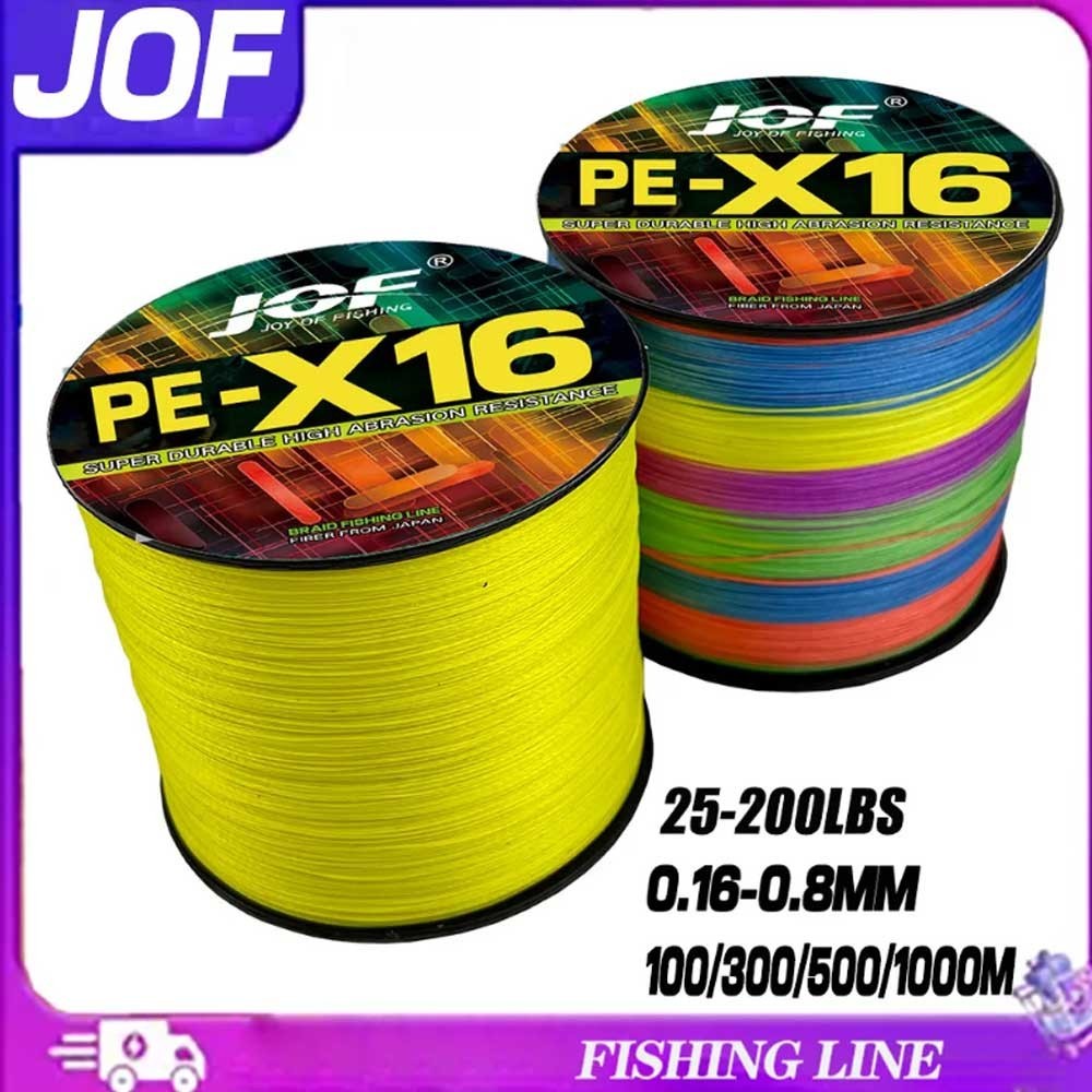 Tali Pancing JOF Strong Braided Fishing Line 16x 100M-1000m Pe Super ...