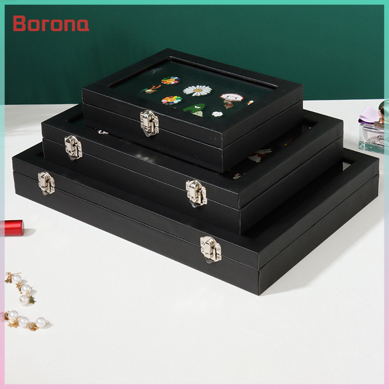【Borona】 Pin Medal Display Case Badge Storage Box Transparent Dustproof ...
