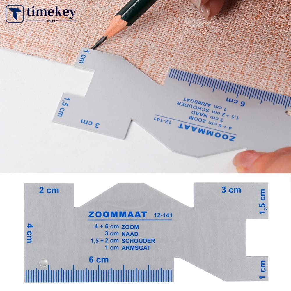 TIMEKEY Precision Seam Measuring Gauge Fabric Marker Metal Quilting ...