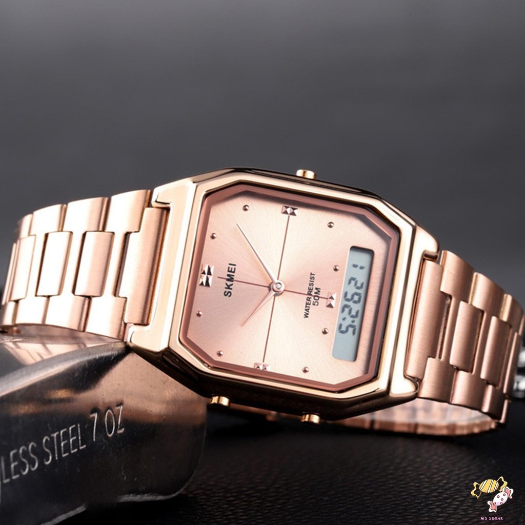 Original Retro Electronic Watch Easy Read Dial Analog & Digital Display ...