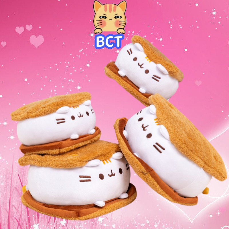 BCT Pusheen Sandwich Biscuit Cat Throw Pillow Pusheen The Cat Plush Toy ...