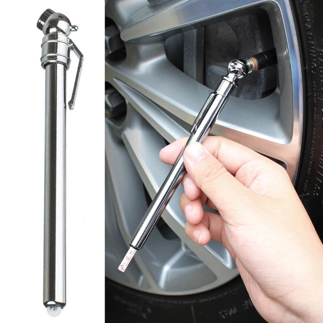 Stainless Steel Tire Pressure Test Pen Car Motorcycle Tayar Test Kit ...