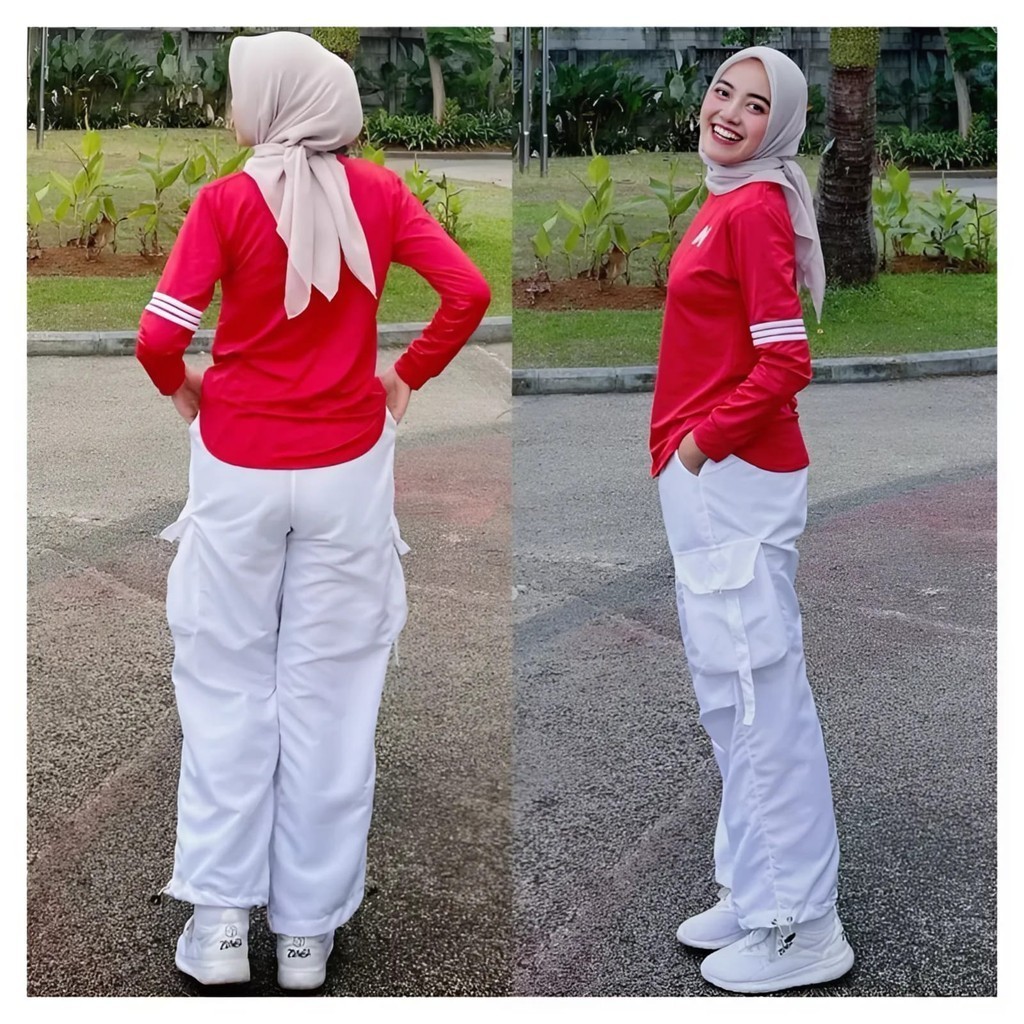 MERAH One Set Hut Ri 80Th Adult Girls Indonesia Sports T-shirt 80Th ...